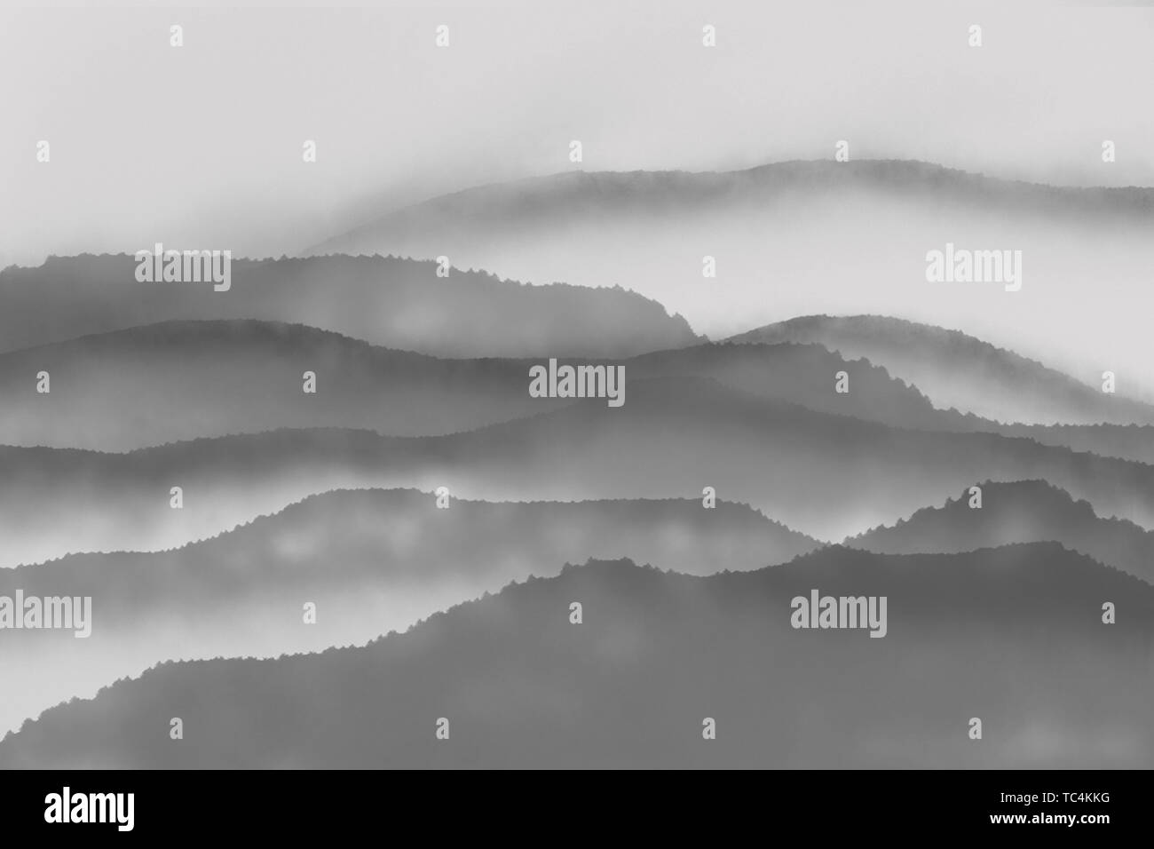 Chinese wind, ink landscape painting Stock Photo - Alamy