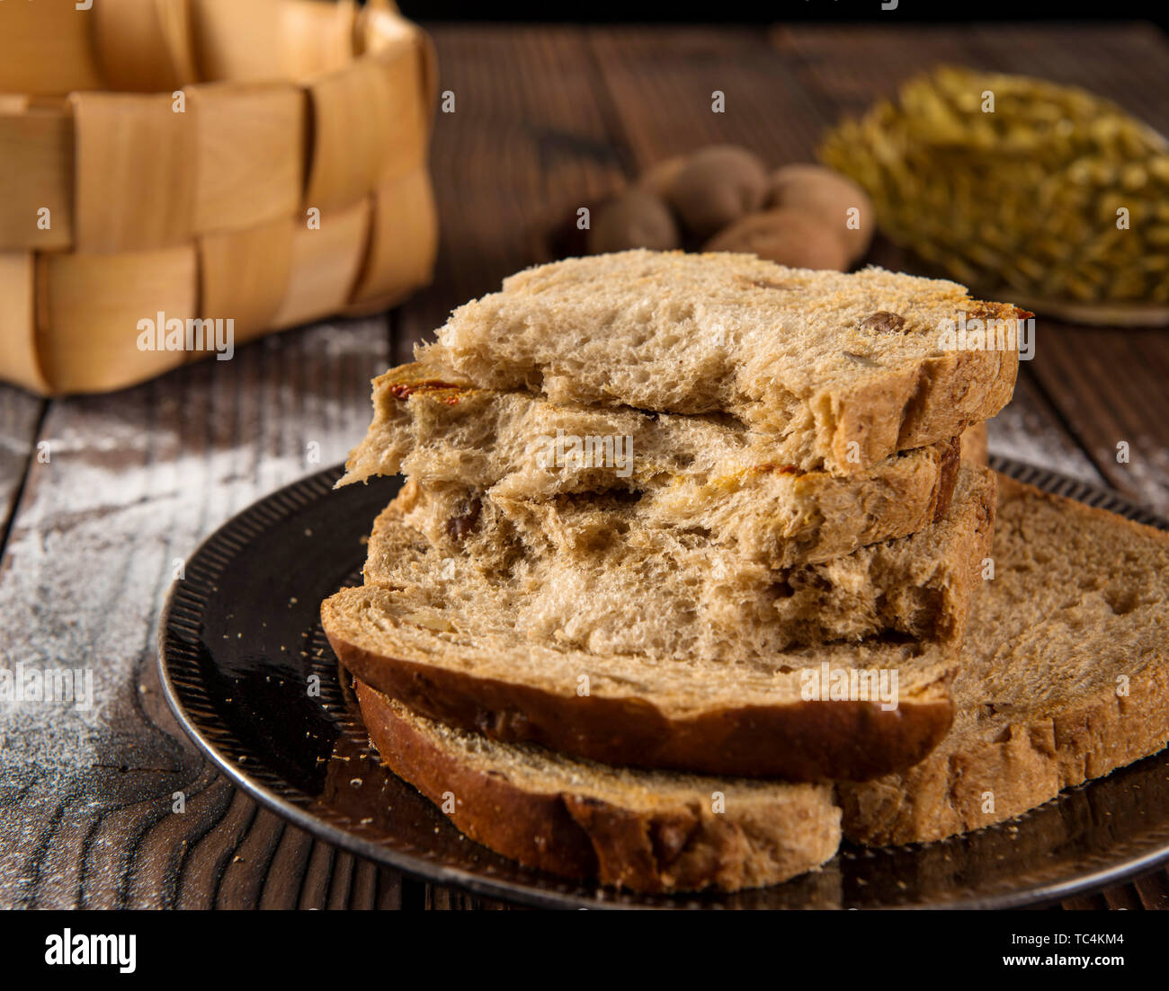 Grain, whole wheat bread, toast Stock Photo - Alamy