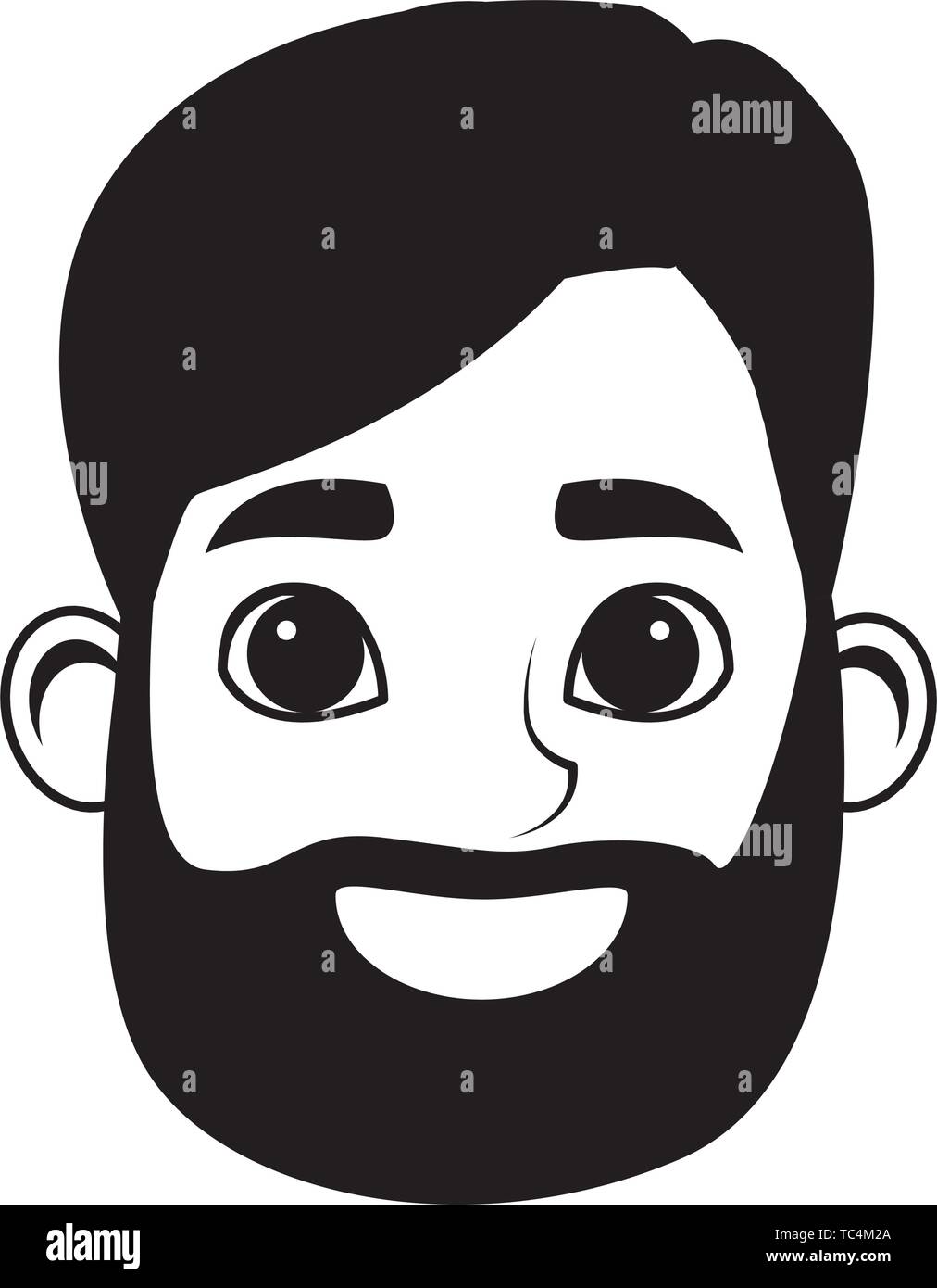 man with beard avatar cartoon character profile picture Stock Vector ...