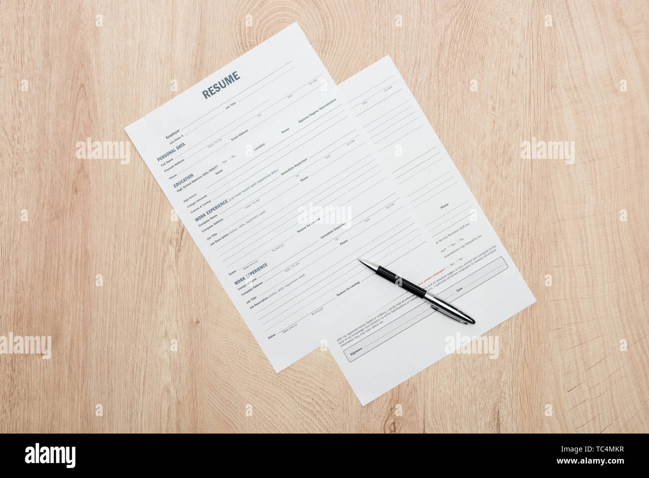 Resume templates hi-res stock photography and images - Alamy