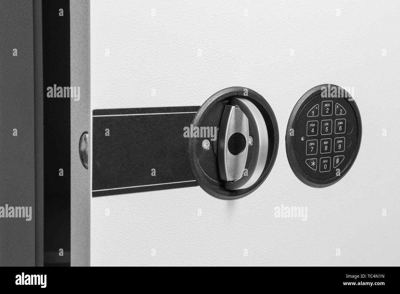 Big open modern safe, closeup Stock Photo - Alamy