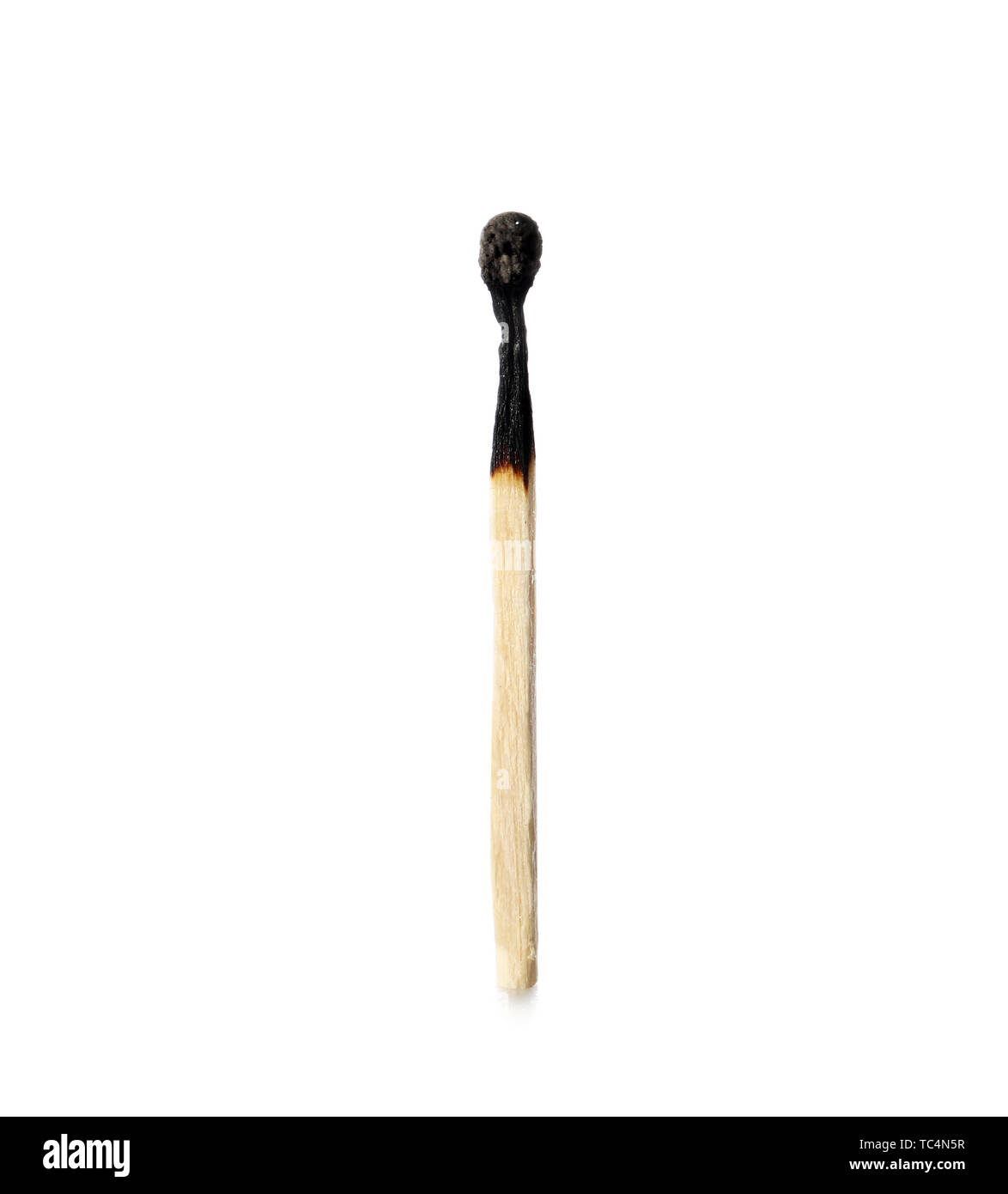 Burnt out match on white background Stock Photo - Alamy