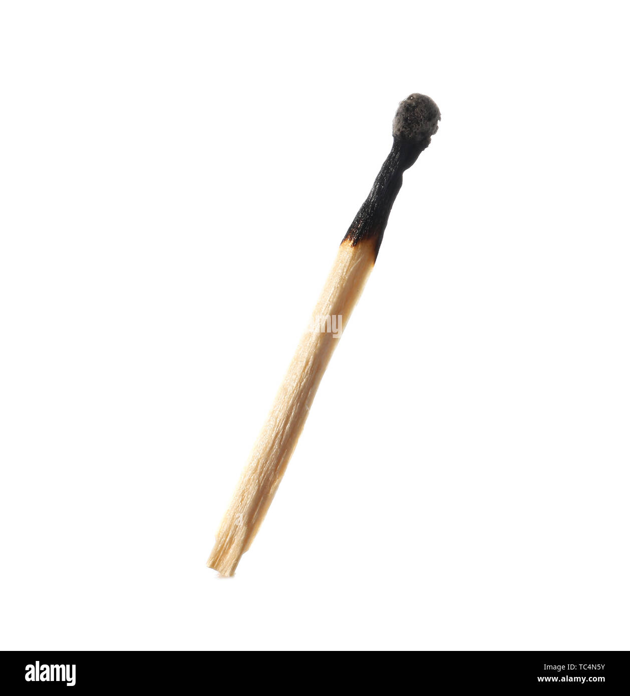 Burnt out match on white background Stock Photo - Alamy