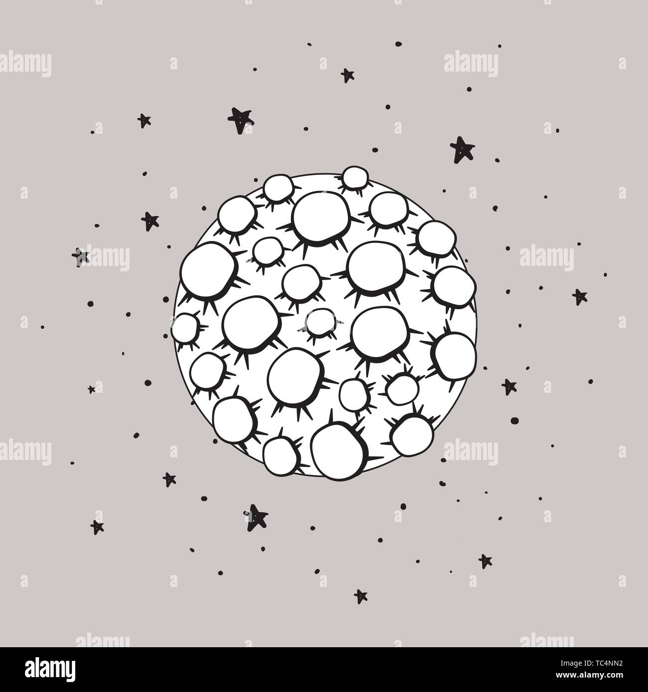 Moon and stars design vector illustration Stock Vector Image & Art - Alamy