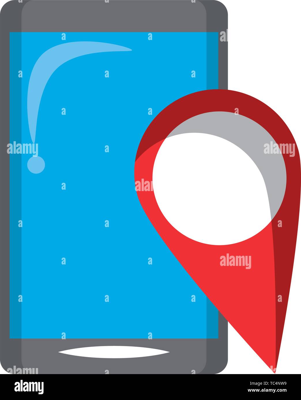 Smartphone and location pin symbols Stock Vector Image & Art - Alamy