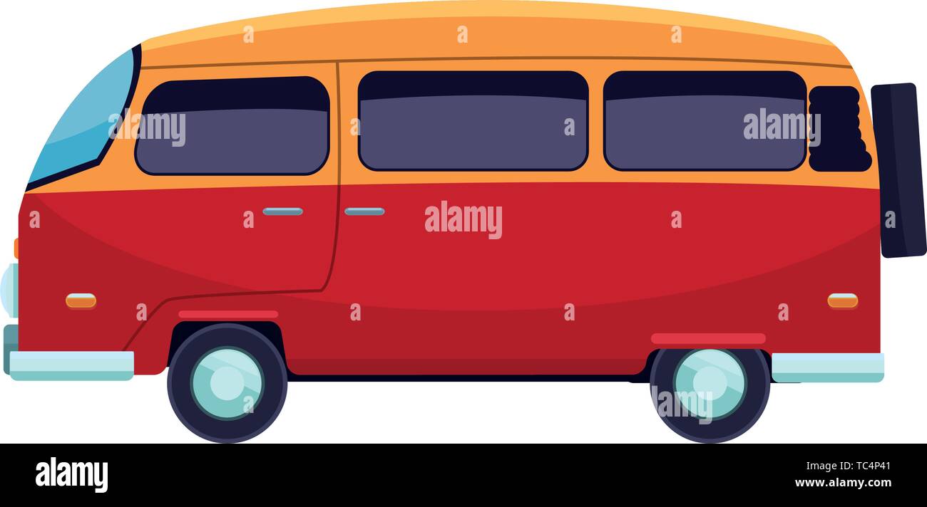 Retro vintage van vehicle cartoon Stock Vector Image & Art - Alamy