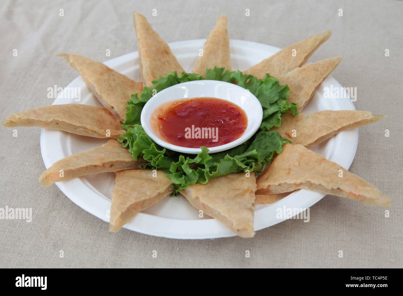 Moon shrimp cake Stock Photo - Alamy