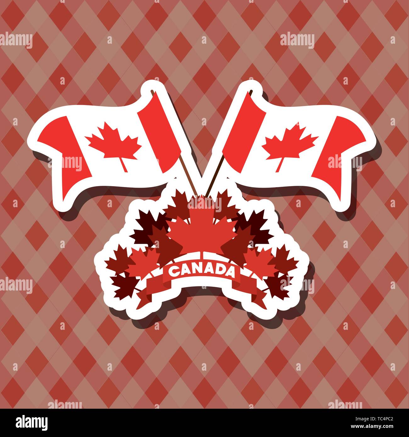 Canada symbol and maple leaf design Stock Vector Image & Art - Alamy