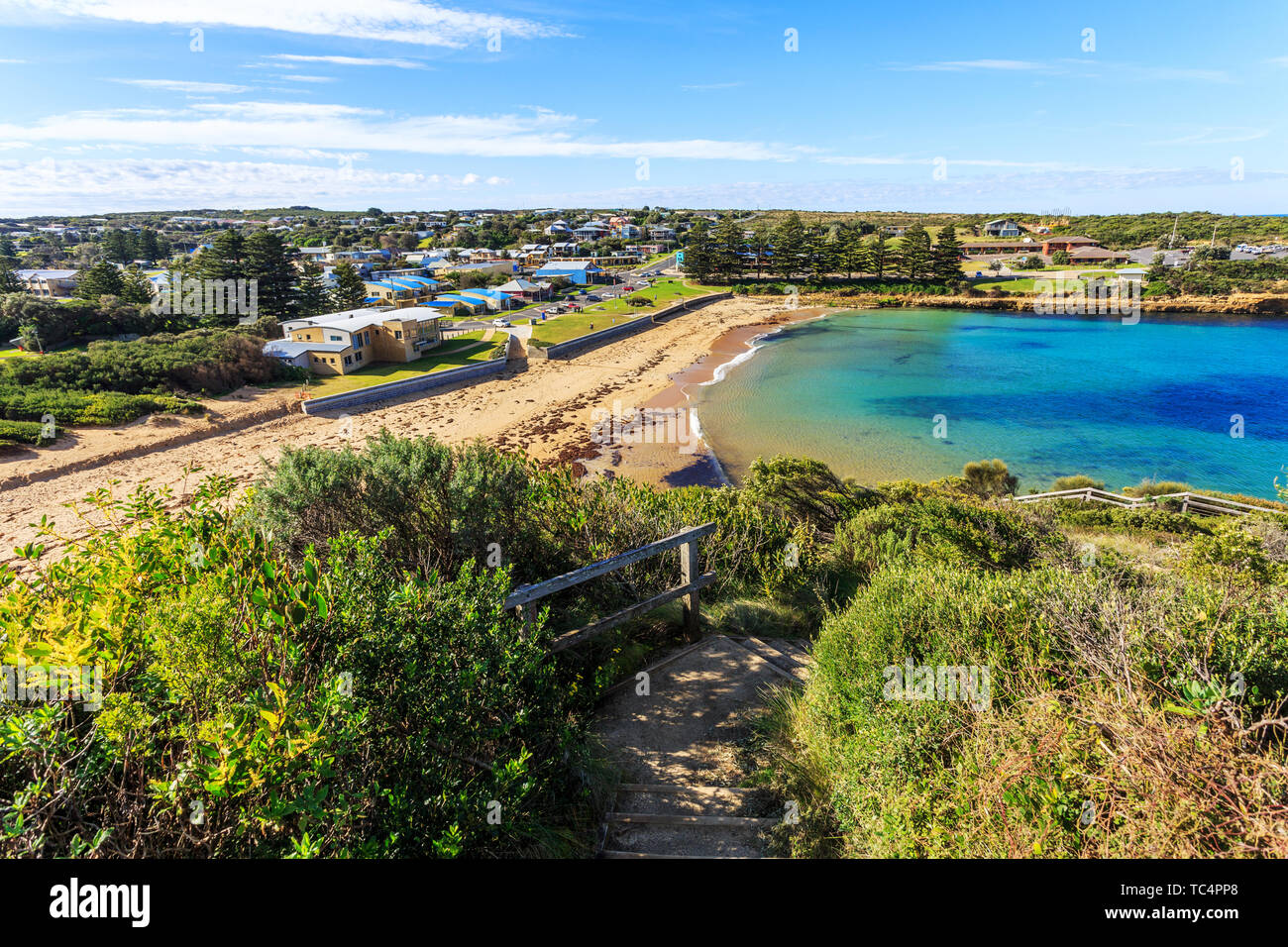 coastline and town of apollo bay ,australia Stock Photo - Alamy