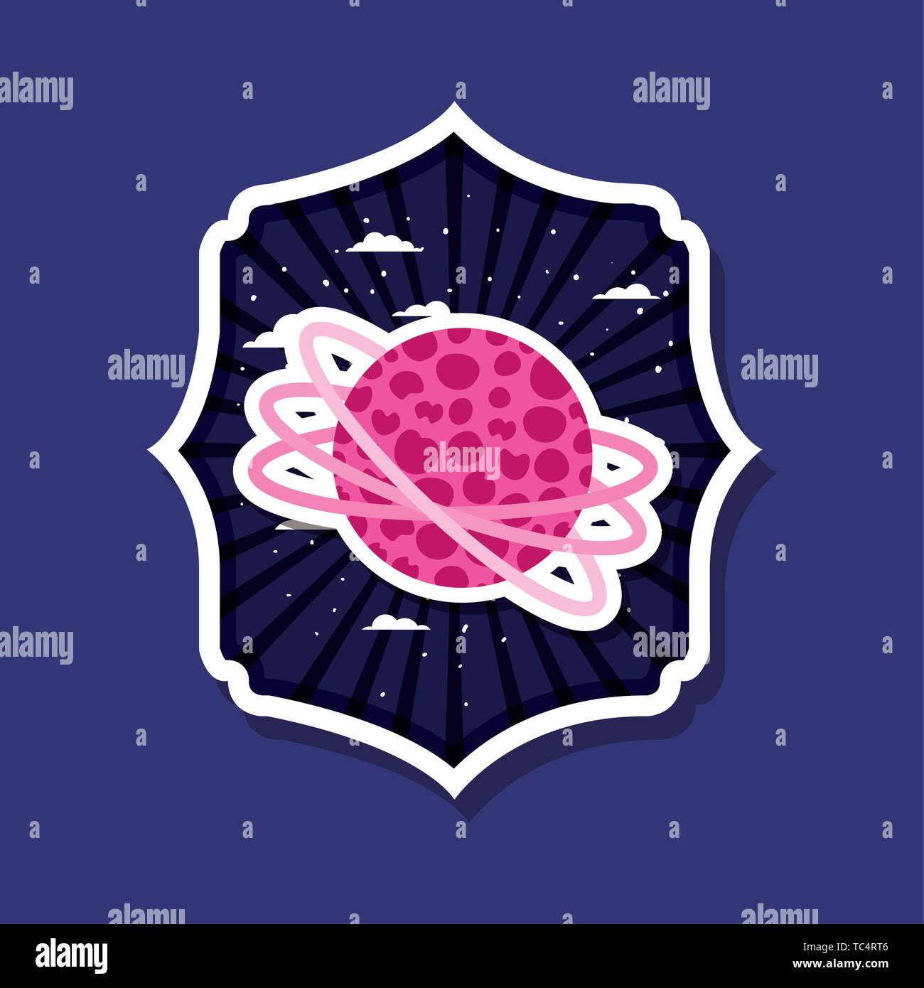 International space station over planet Stock Vector Images - Alamy