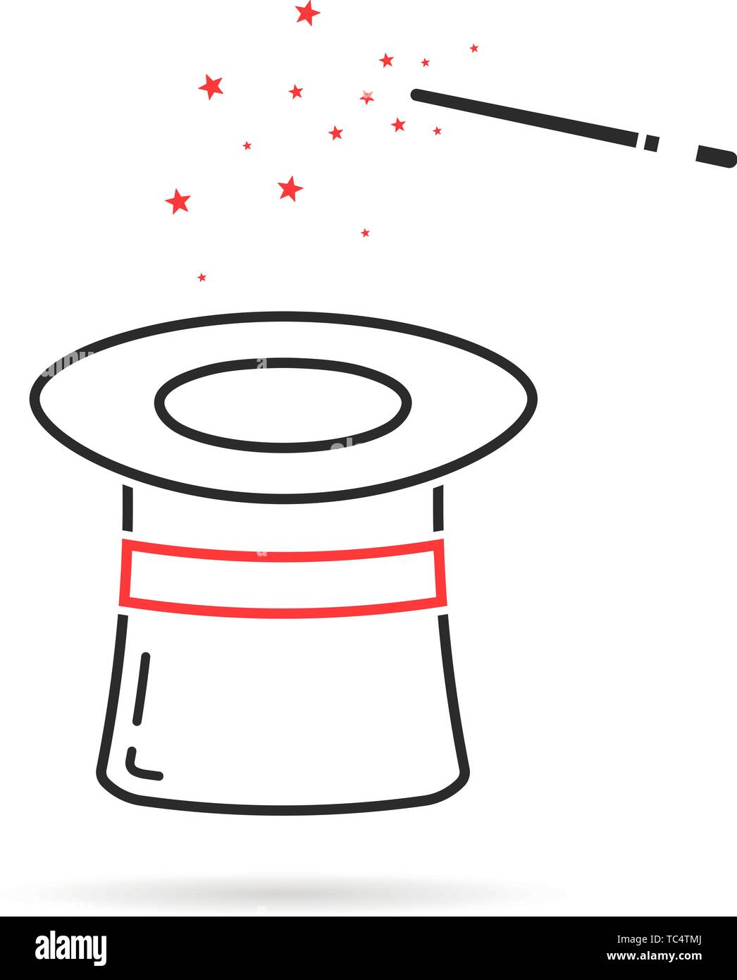 Magician top hat line hi-res stock photography and images - Alamy