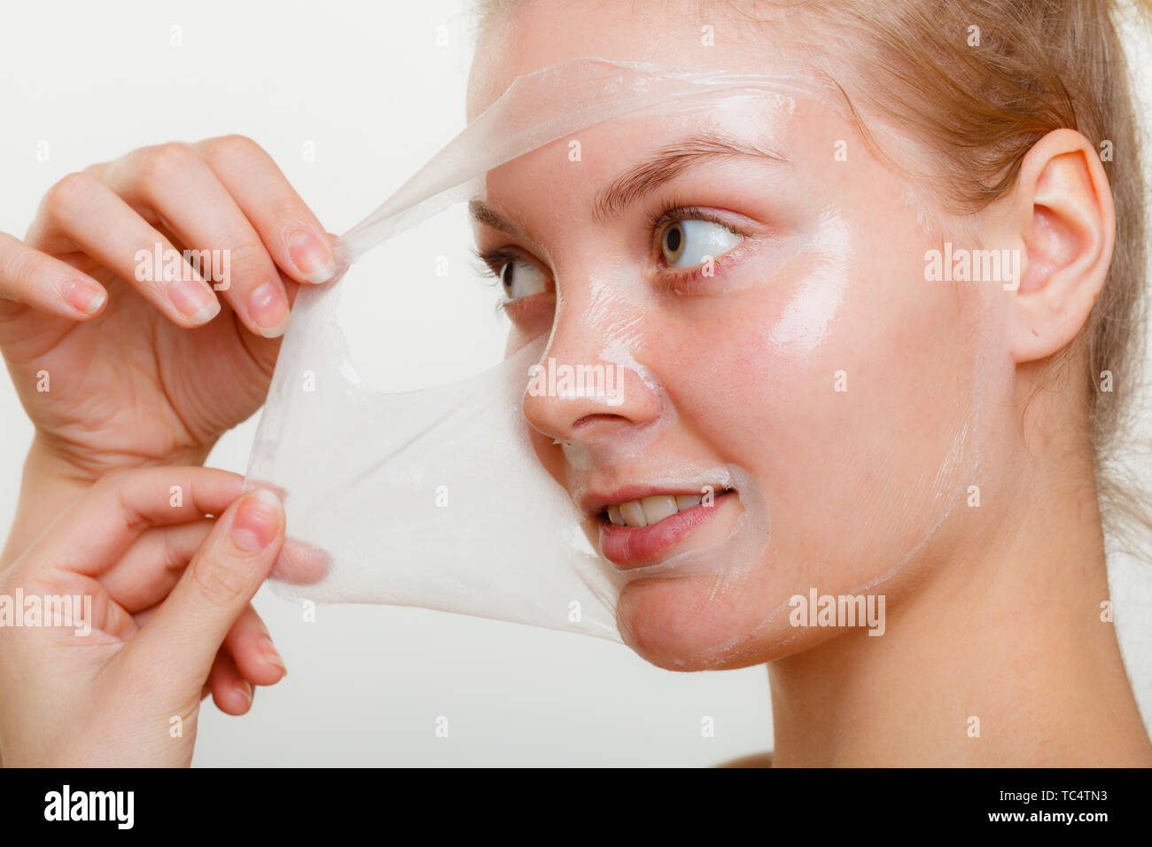 Beauty skin care cosmetics and health concept. Young woman face, girl ...