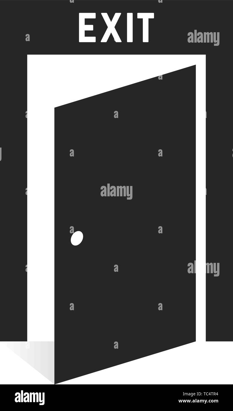 Emergency exit door on Stock Vector Images - Alamy