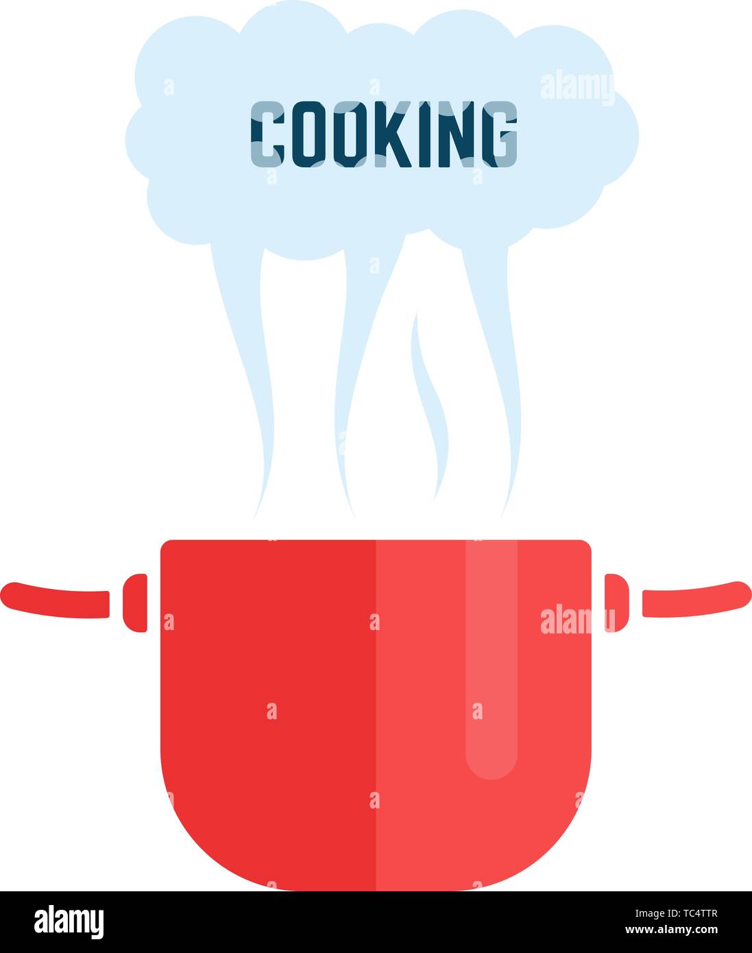 red cooking pan icon Stock Vector Image & Art - Alamy