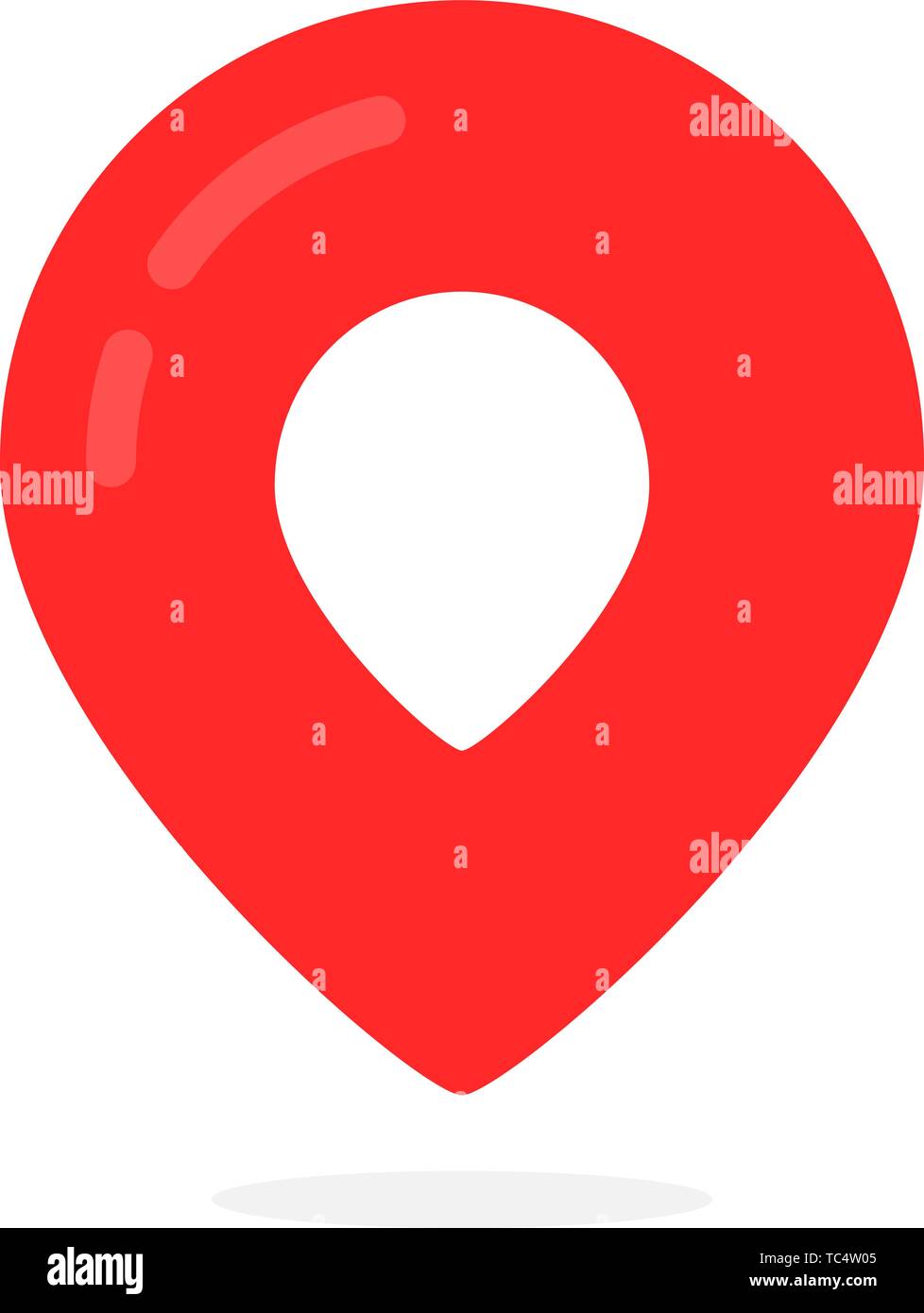 abstract geotag logo and red map pin icon Stock Vector Image & Art - Alamy