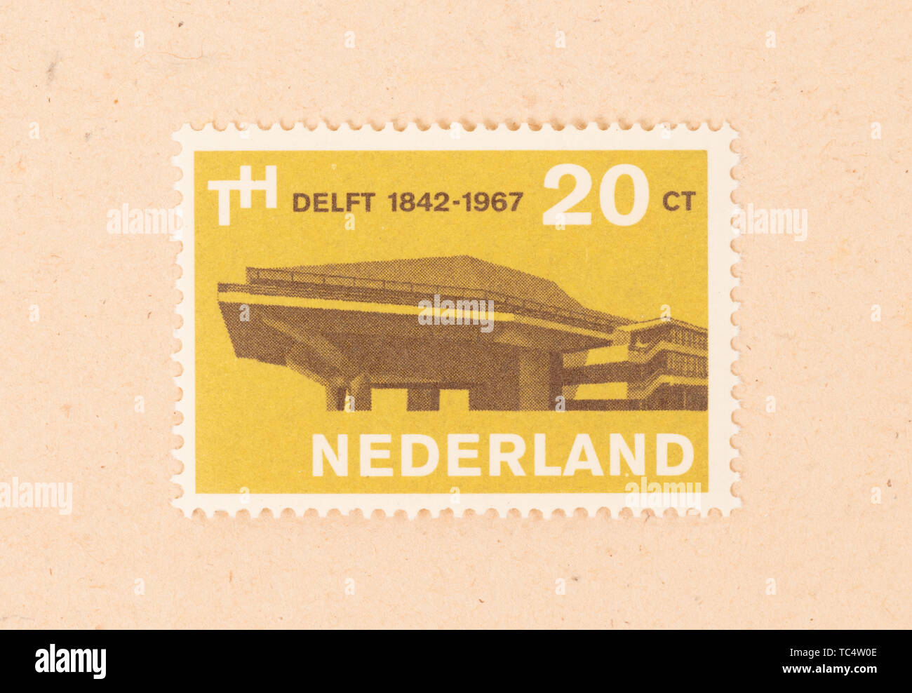 THE NETHERLANDS 1960: A stamp printed in the Netherlands shows a ...