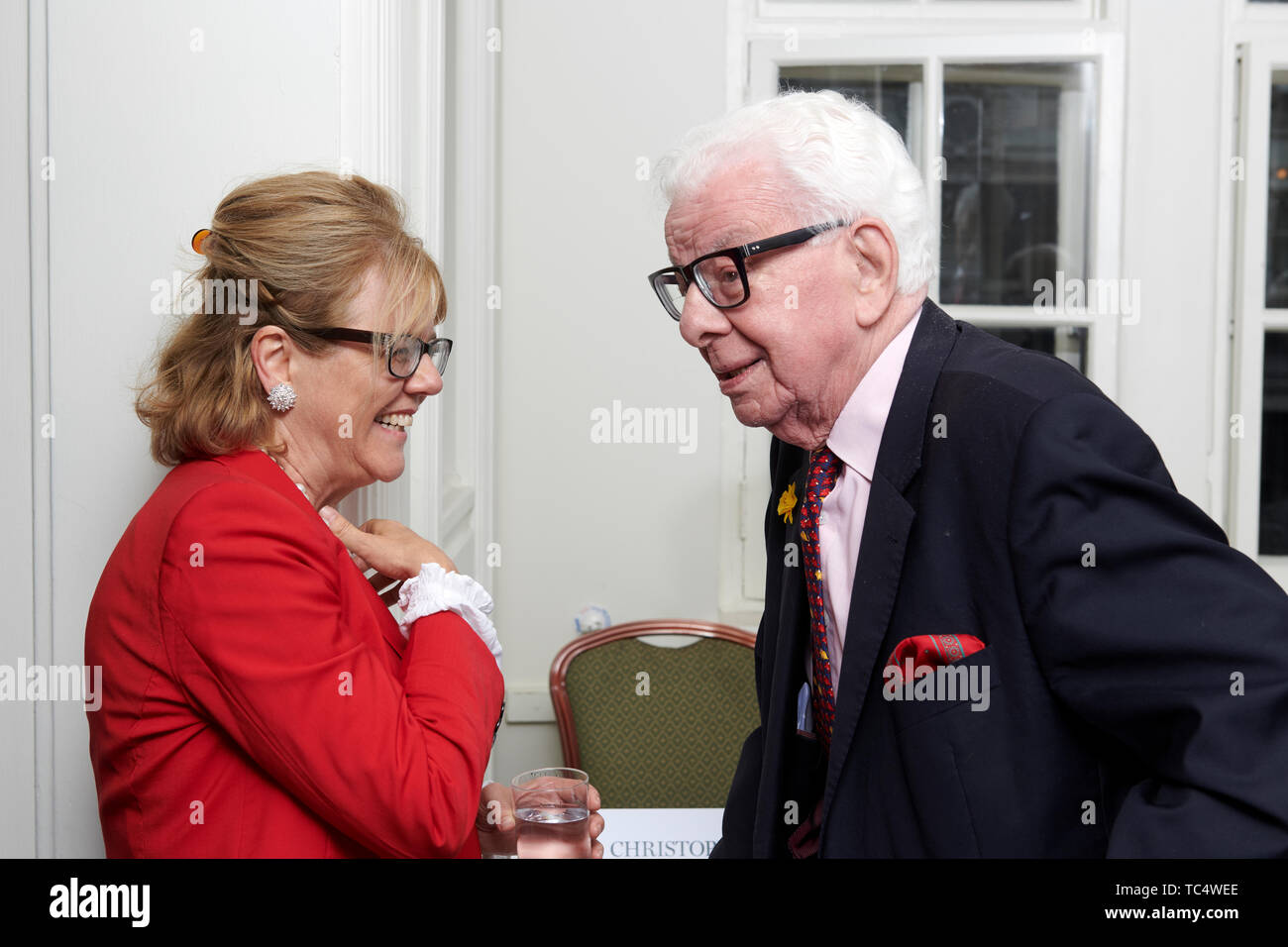 Rachel Kelly & Barry Cryer at The Oldie Literary Lunch 04/06/19 Stock ...