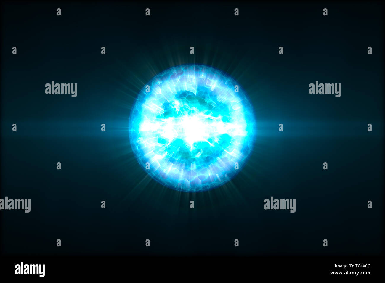 Blue combustion flame special effects, three-dimensional modeling Stock ...