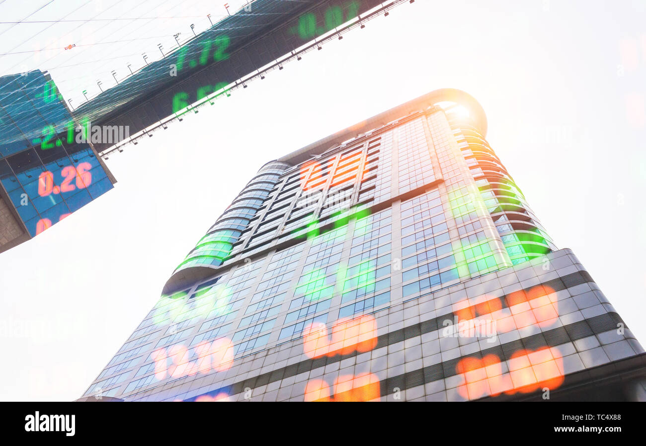 Modern financial architecture and abstract stock market Stock Photo - Alamy