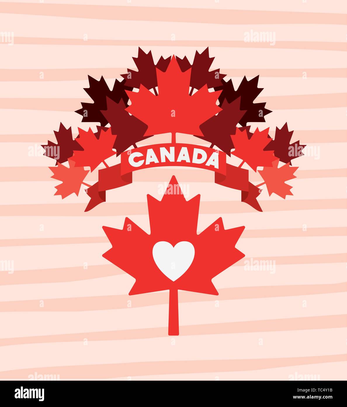 Canada day with maple leaf design Stock Vector Image & Art - Alamy
