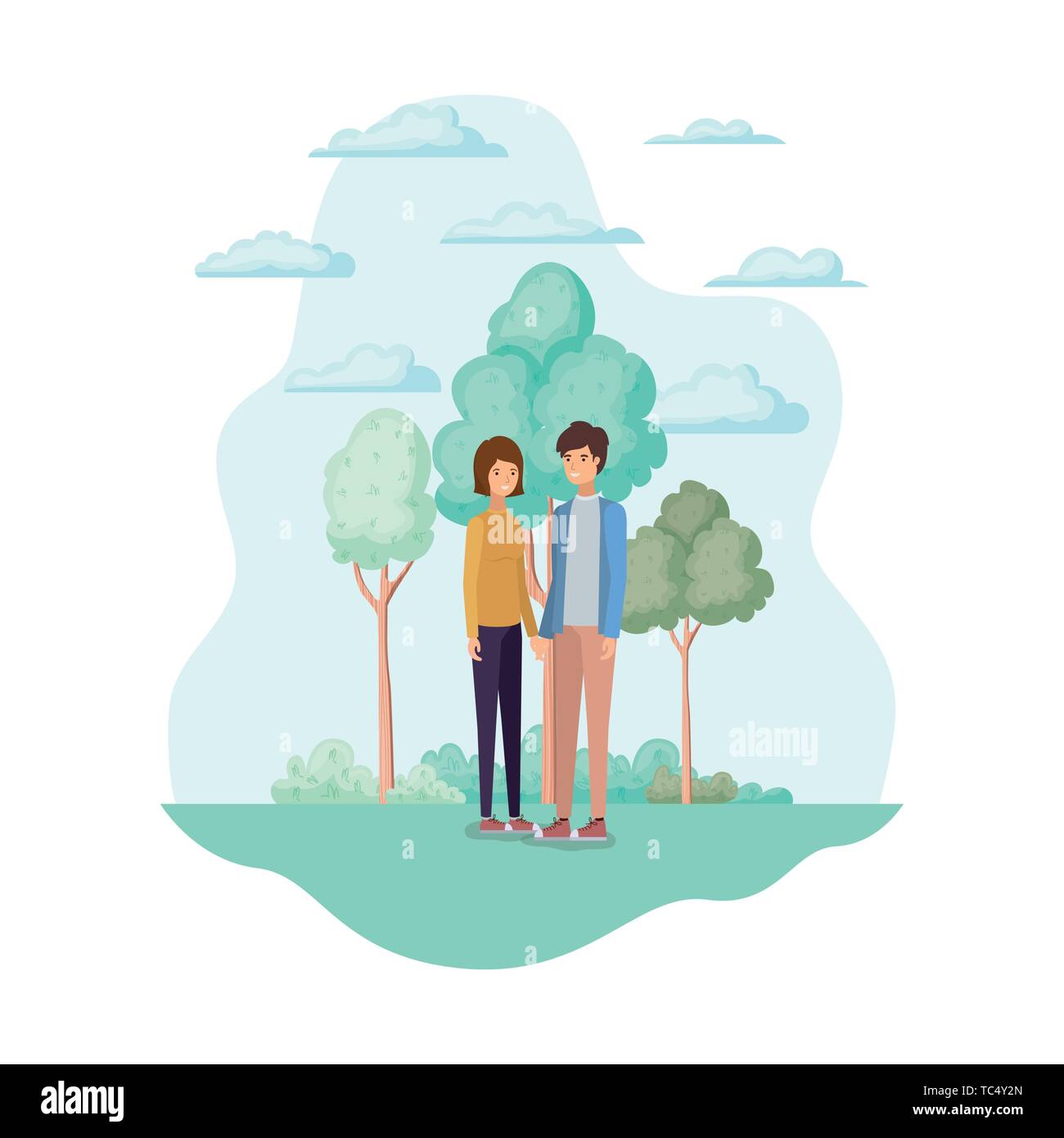 Emotional woman in park Cut Out Stock Images & Pictures - Alamy