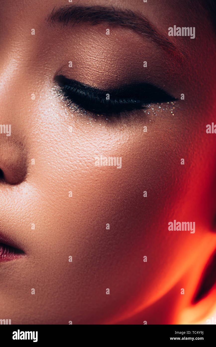 Girl in red light hi-res stock photography and images - Alamy