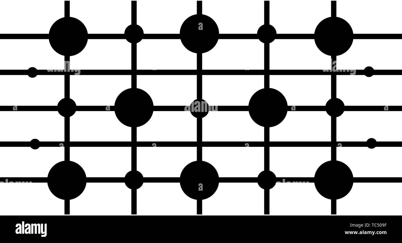 black white print vertical lines and circles pattern minimalist ...