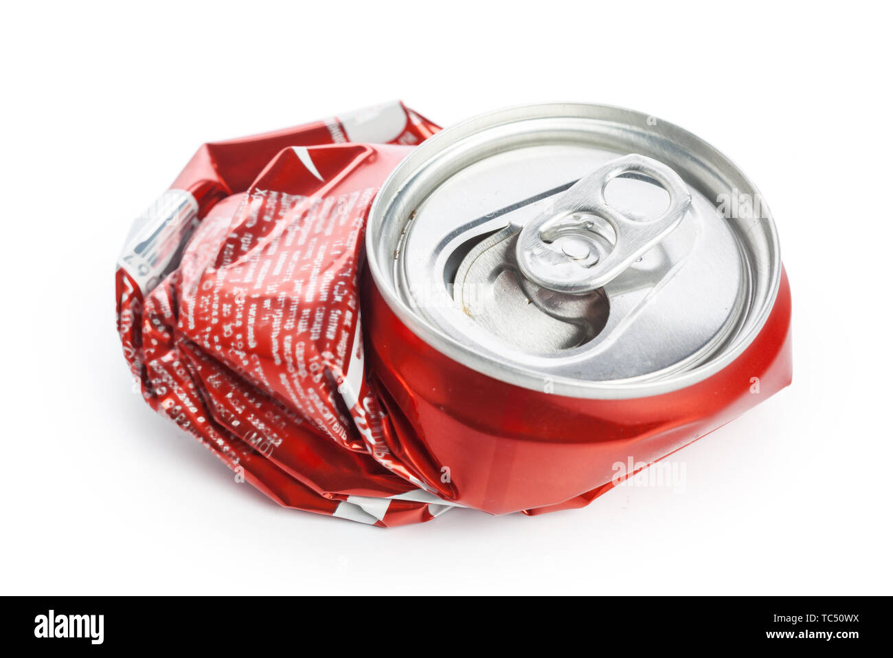 Compressed cans isolated on a white background Stock Photo - Alamy