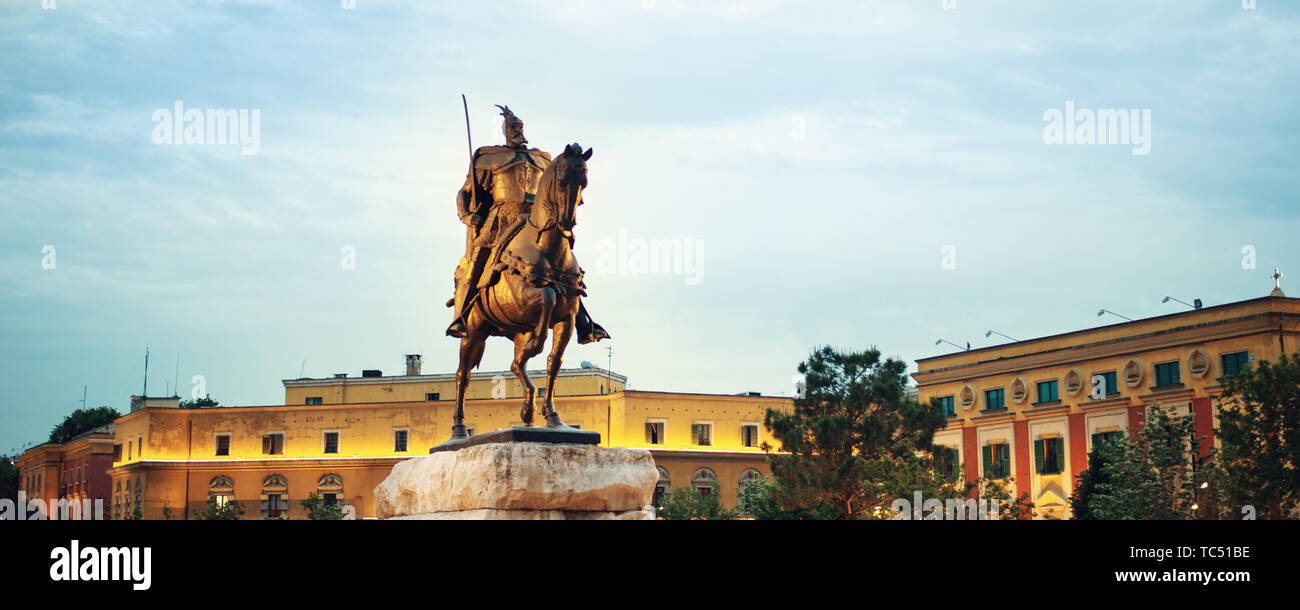 Scanderbeg Square in the center of Tirana, Albania Stock Photo - Alamy