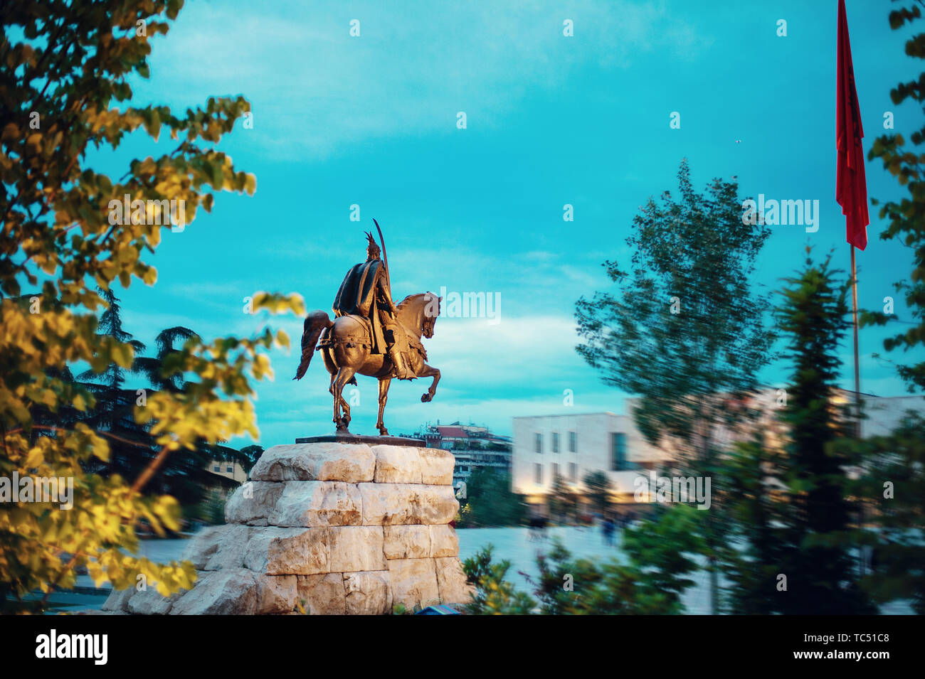 Scanderbeg Square in the center of Tirana, Albania Stock Photo - Alamy