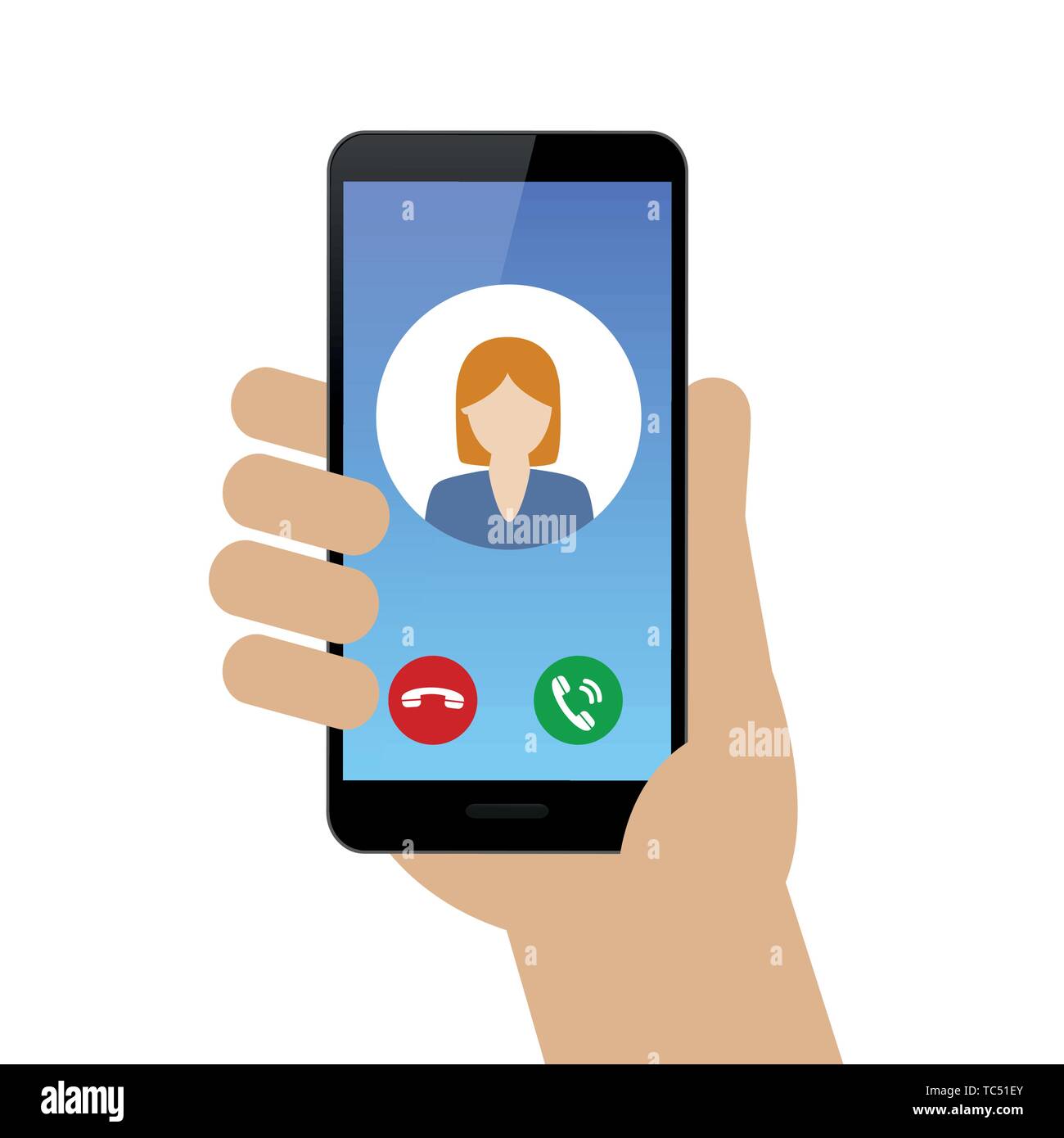 Girl on telephone Stock Vector Images - Alamy