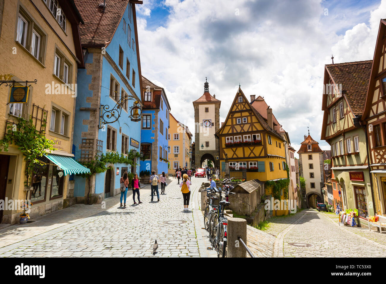 The German fairy tale town of Rotenberg Stock Photo - Alamy