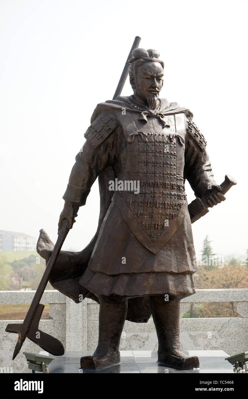 Statues of ancient Qin characters Stock Photo - Alamy