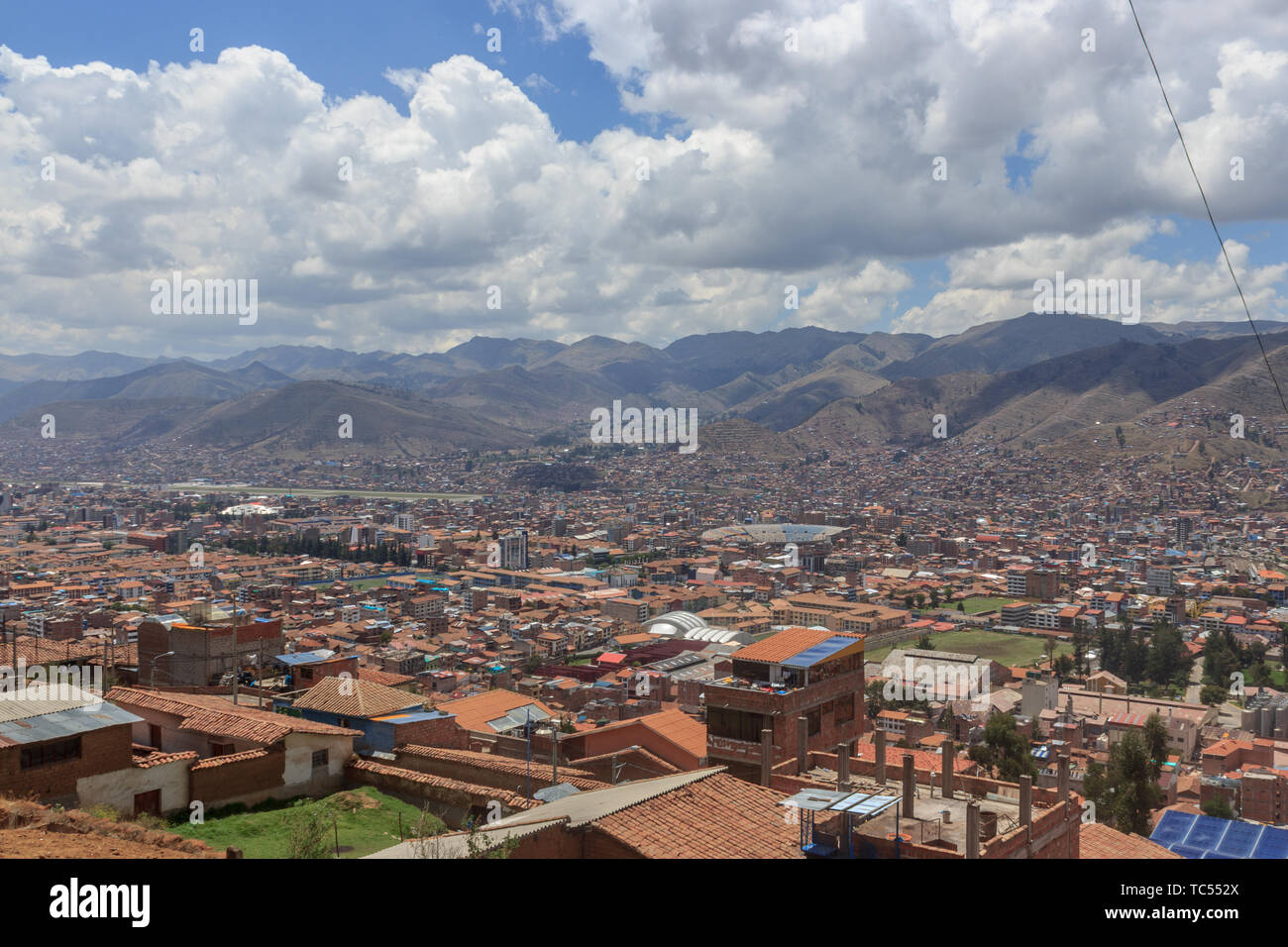 panorama over the city of cusco, peru Stock Photo - Alamy