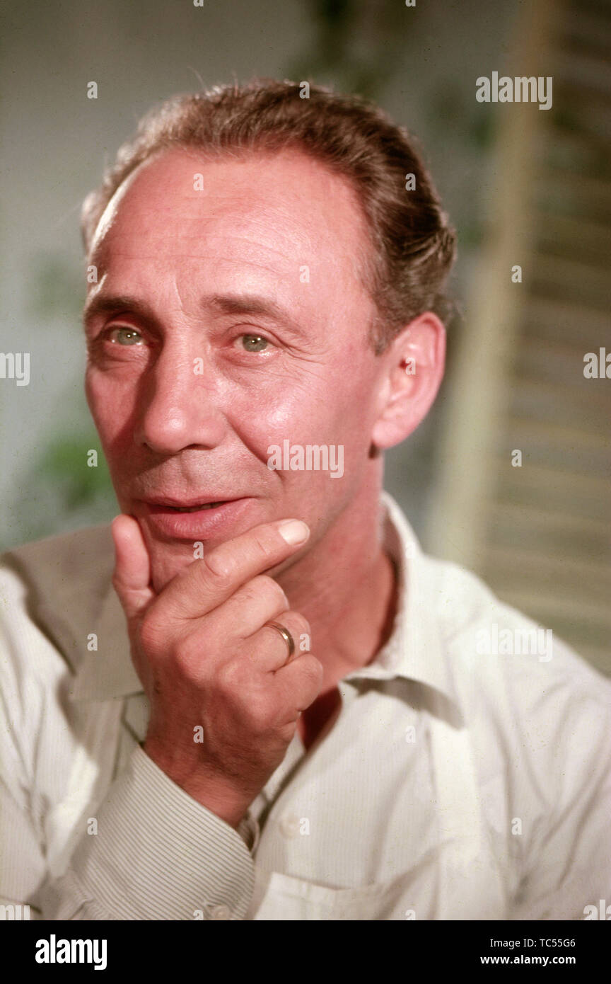 Rudolf Platte, deutscher Schauspieler, Deutschland ca. 1959. German actor Rudolf Platte, Germany ...