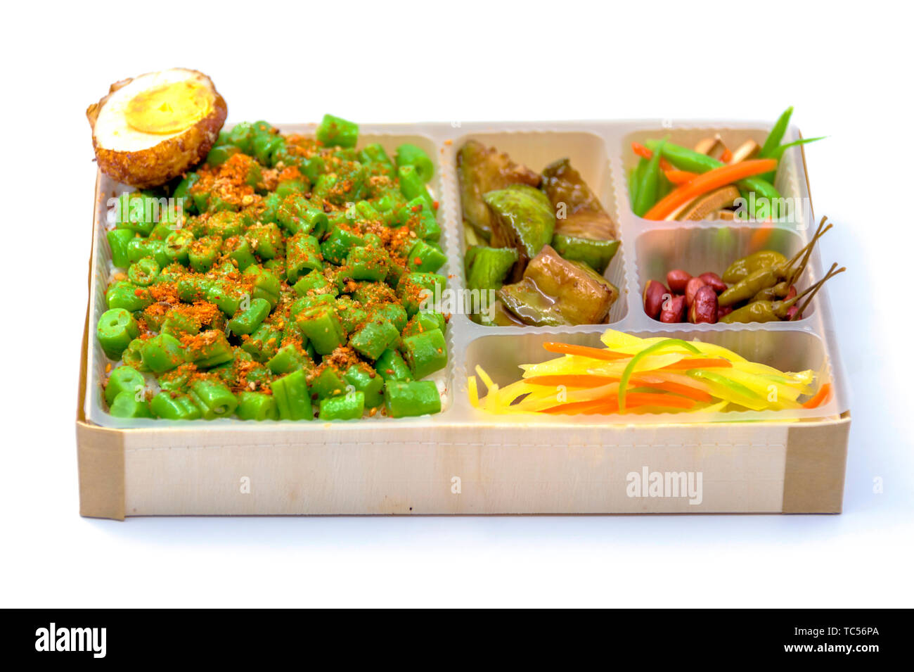 Stir-fried kidney bean box lunch Stock Photo - Alamy