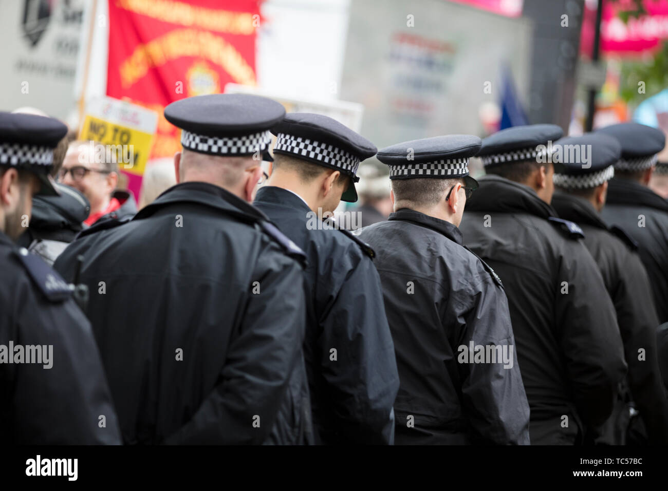 LONDON, UK - June 4th 2019: Police officers from the Metropolitan ...