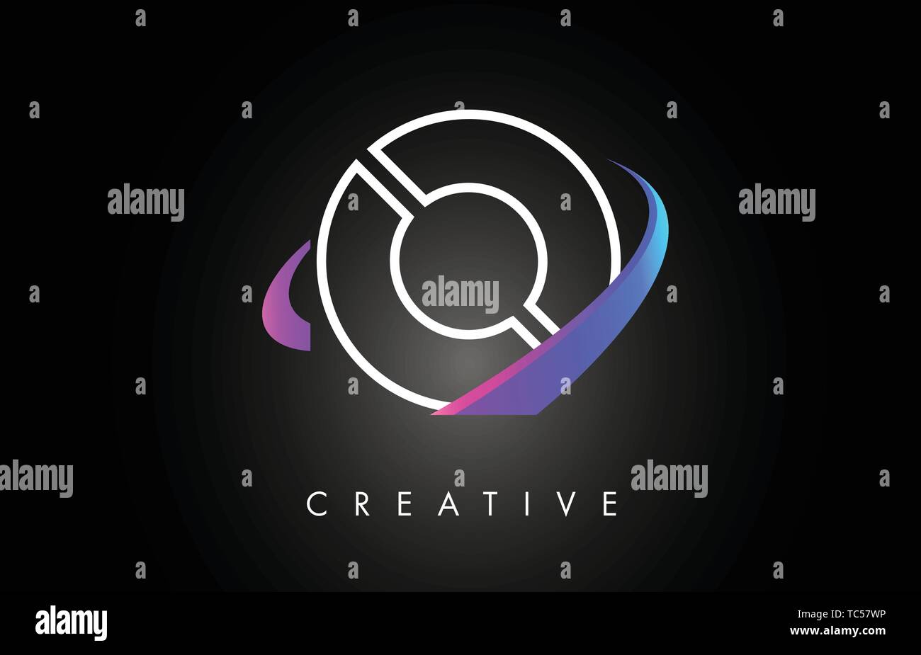 O Trendy Modern Letter Logo Design Monogram and Creative Swoosh on ...