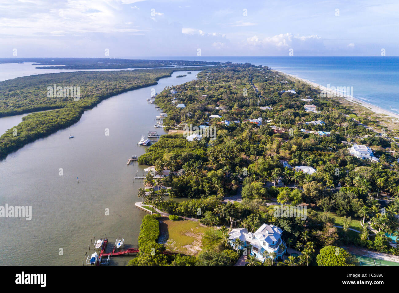 Aerial photo north captiva island hi-res stock photography and images ...