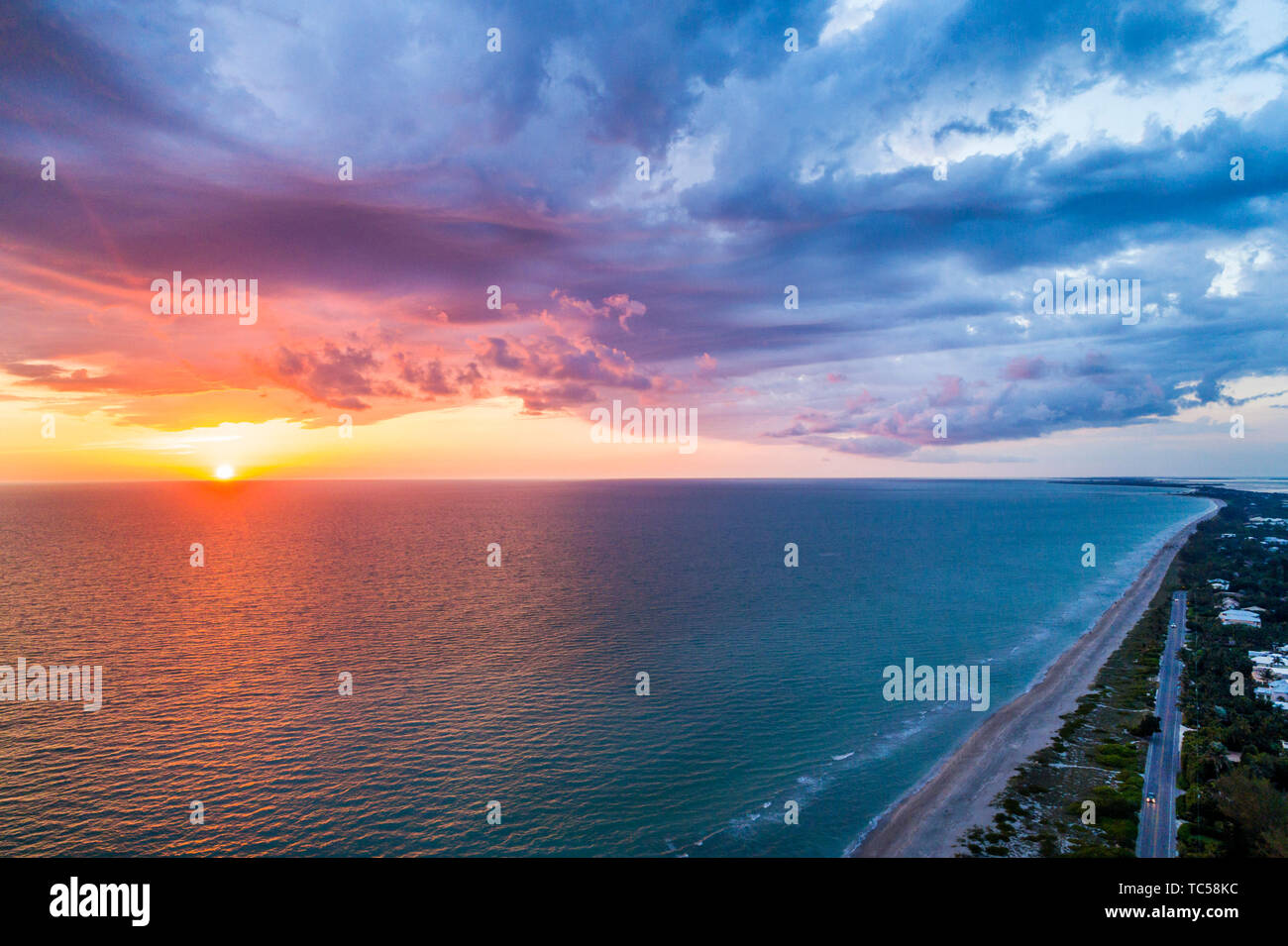 Captiva Island Florida,Gulf of Mexico beach sunset clouds water sky ...