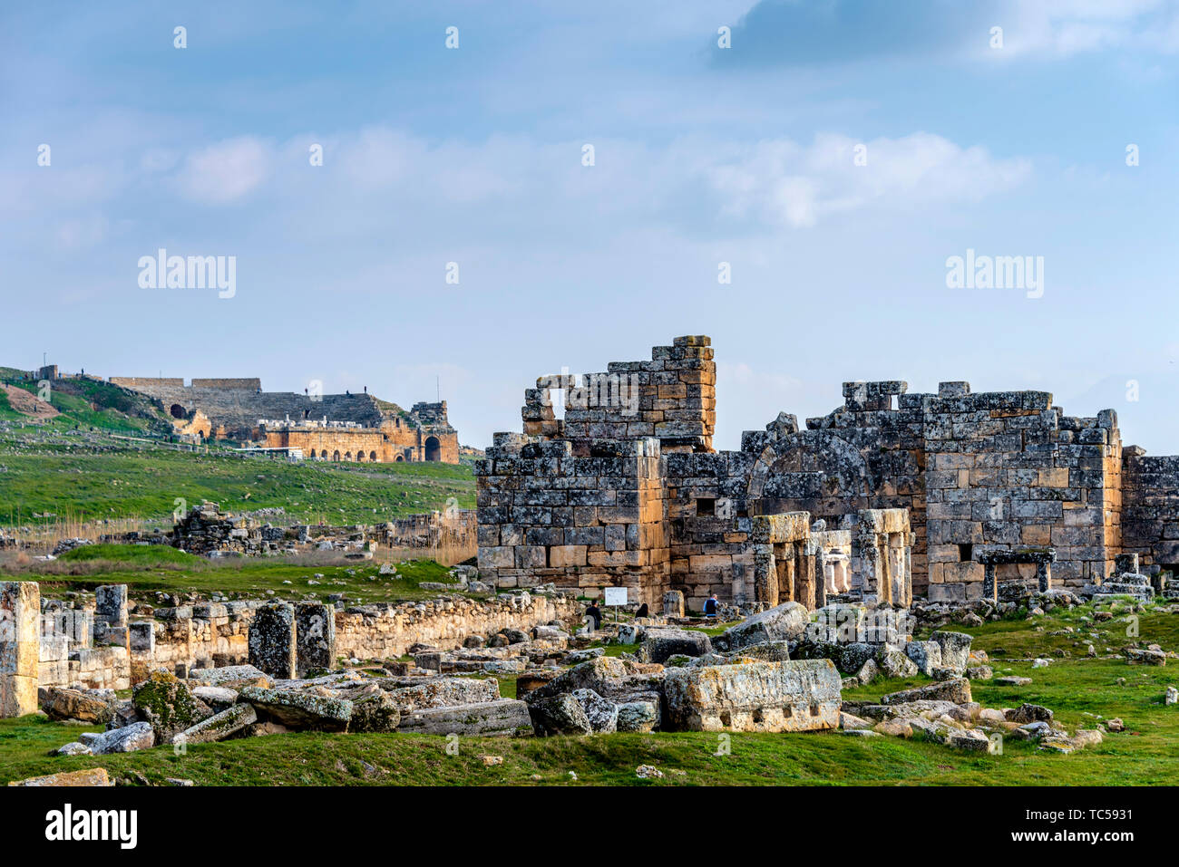 Remains of the ancient city of Hila Boris, Cotton Fort, Turkey Stock ...