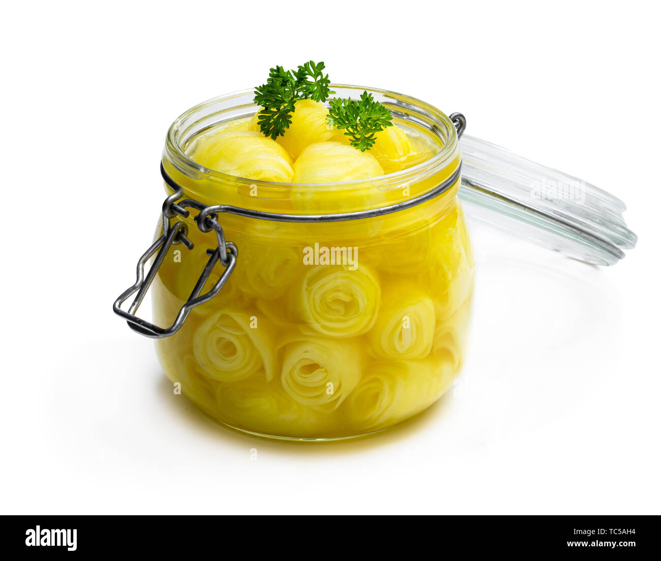 Marinated daikon isolated on white Stock Photo - Alamy