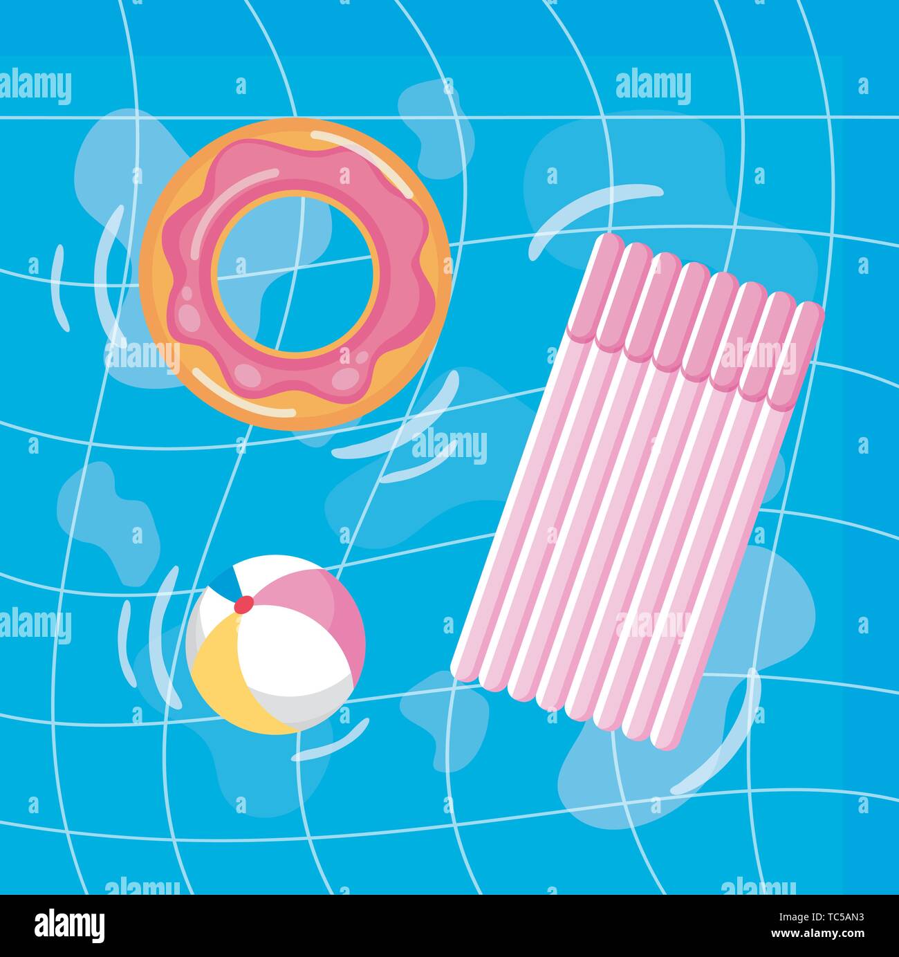 Summer design with pool and float, vector illustration Stock Vector ...