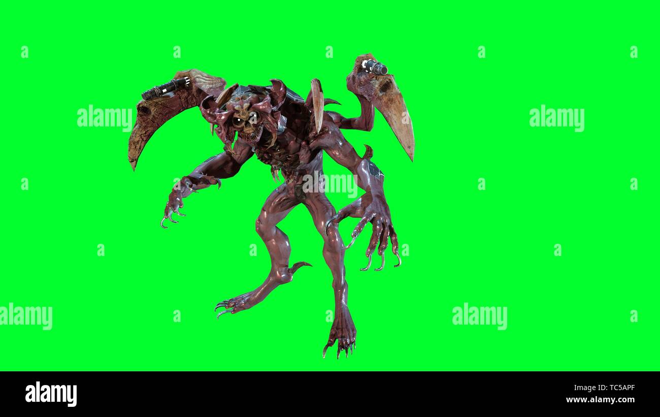 Nuclear post-apocalypse mutant soldier 3d render Stock Photo - Alamy