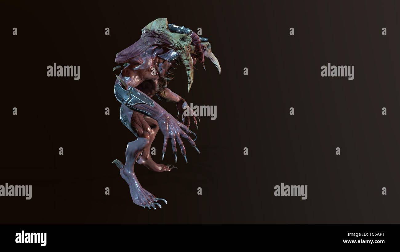 Nuclear post-apocalypse mutant soldier 3d render Stock Photo - Alamy