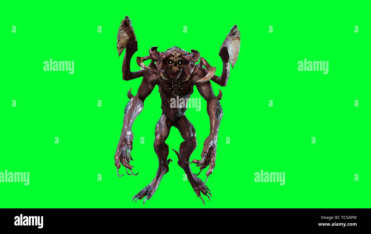 Nuclear post-apocalypse mutant soldier 3d render Stock Photo - Alamy