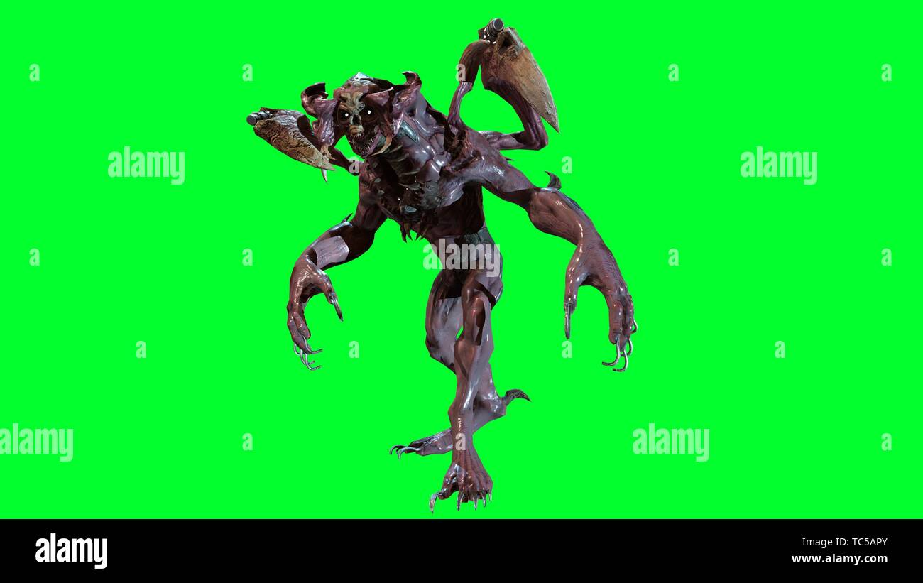 Nuclear post-apocalypse mutant soldier 3d render Stock Photo - Alamy