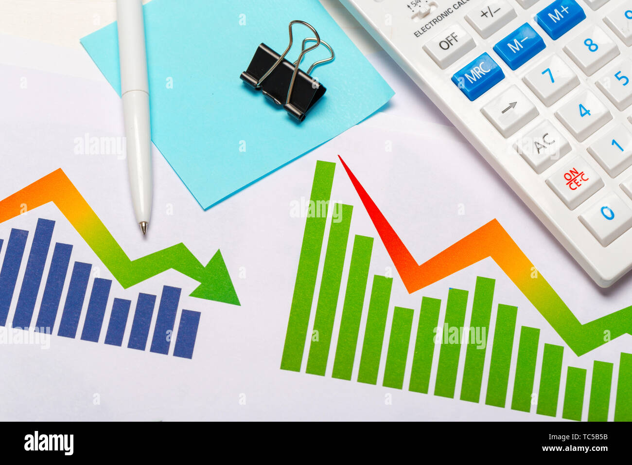 Graphical chart analysis Stock Photo - Alamy