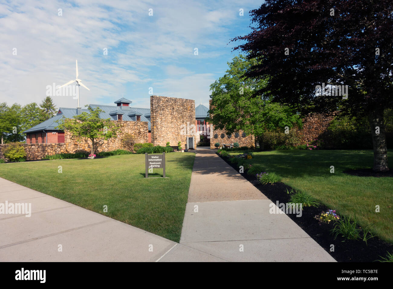 Visitors Center at the National Cemetery in Bourne, Cape Cod ...