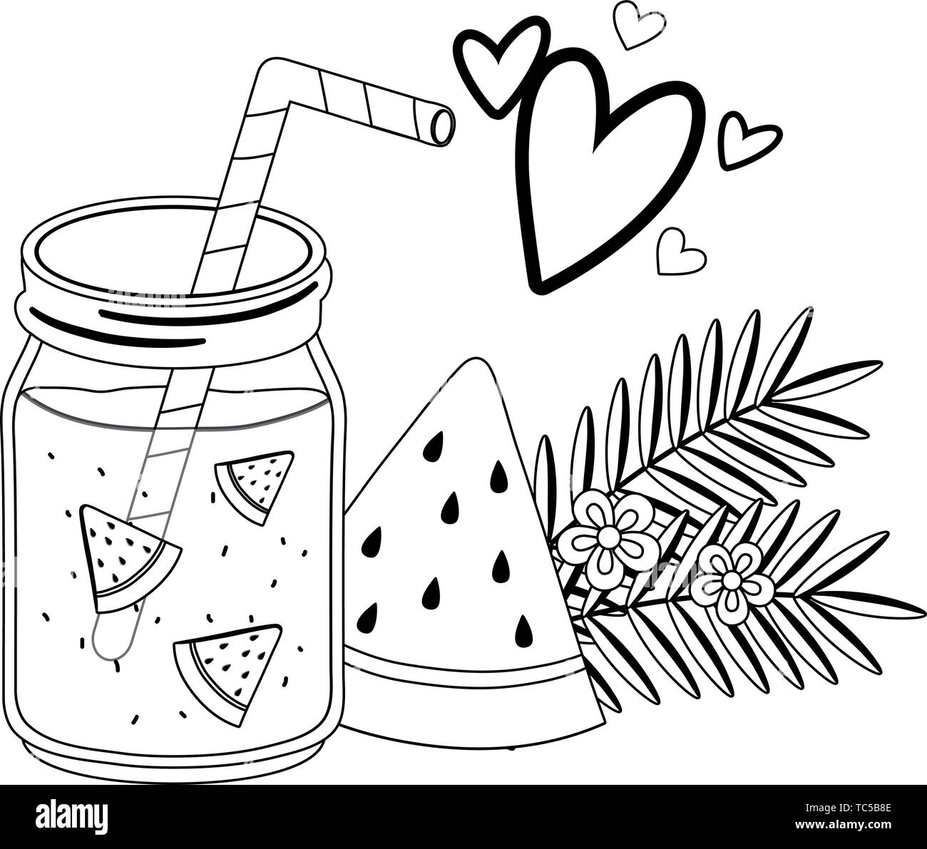 Watermelon juice design, Summer drink glass beverage fresh food and ...